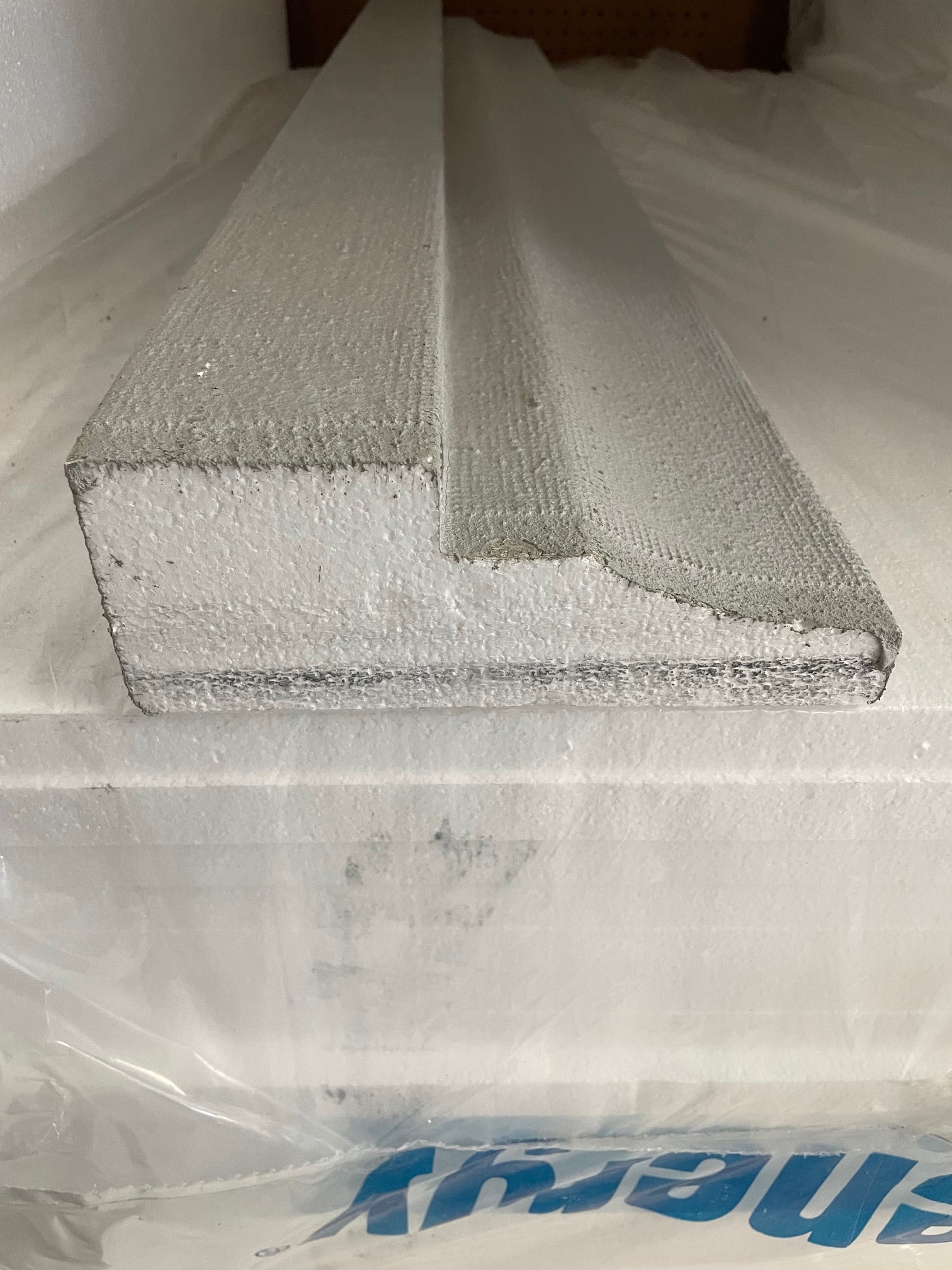 Decorative Stucco Foam trim # 9 with fiber mesh and basecoat ...